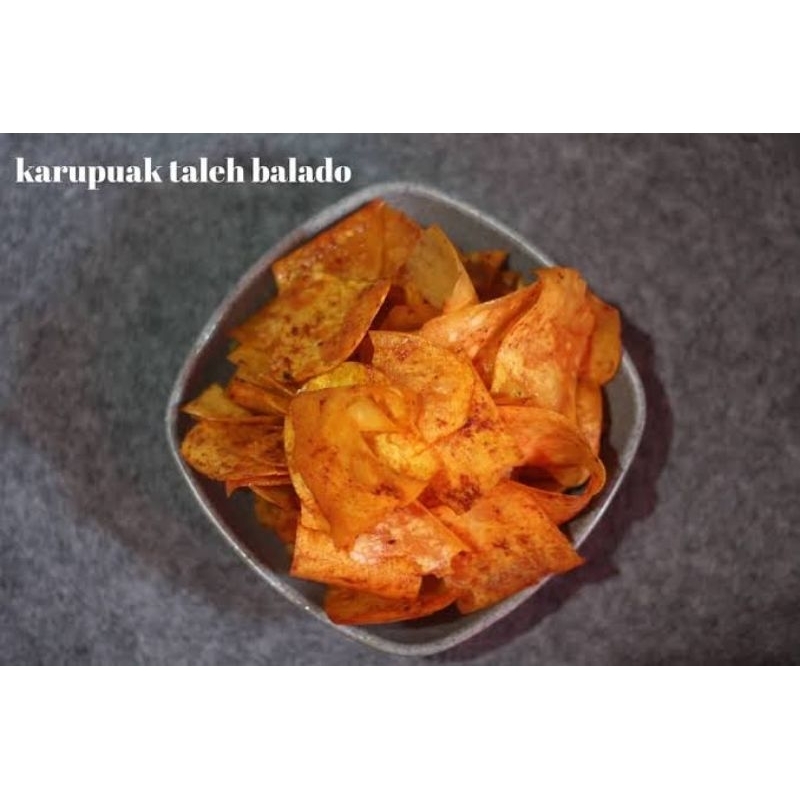 Jual KERUPUK TALEH / TALAS BALADO 250 GR MAKANAN CEMILAN TRADISIONAL ...