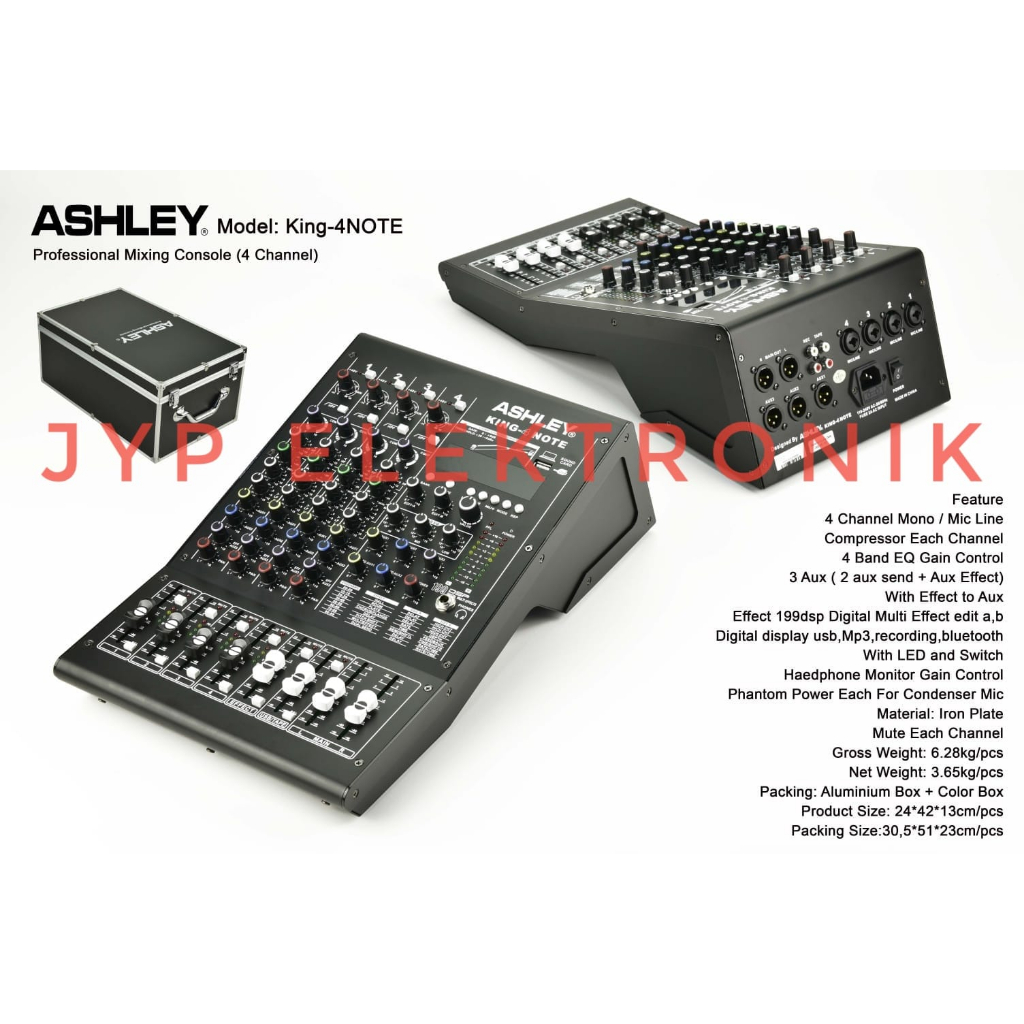 Jual MIXER AUDIO ASHLEY KING 4 NOTE / ASHLEY KING4 NOTE / ASHLEY KING ...