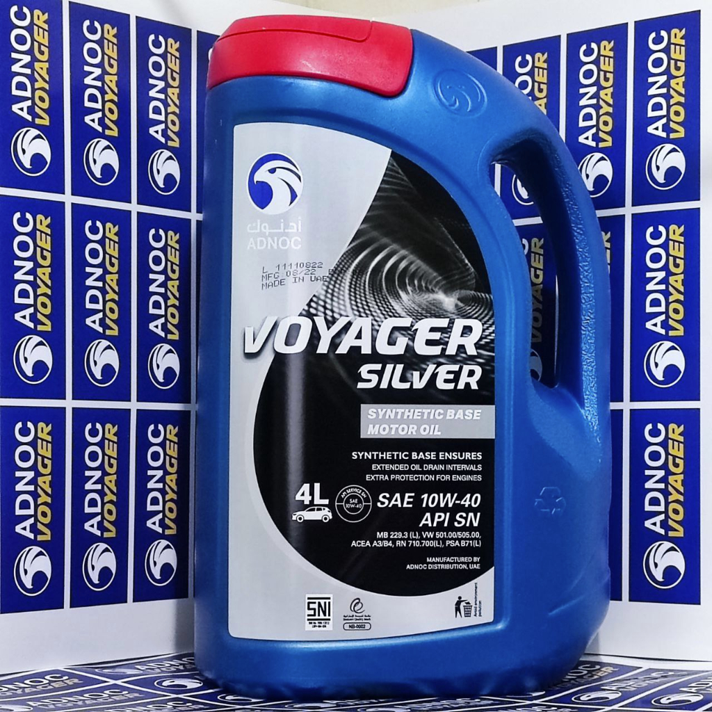Jual ADNOC VOYAGER SILVER 10W40 API SN 4 LITER | Shopee Indonesia