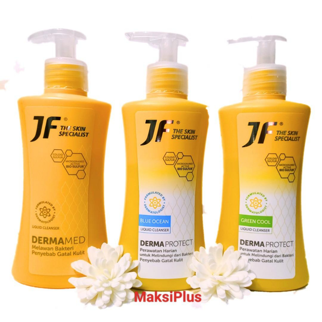 Jual JF SULFUR BODY WASH DERMAMED / DERMAPROTECT LIQUID CLEANSER SABUN CAIR 200ml | Shopee Indonesia
