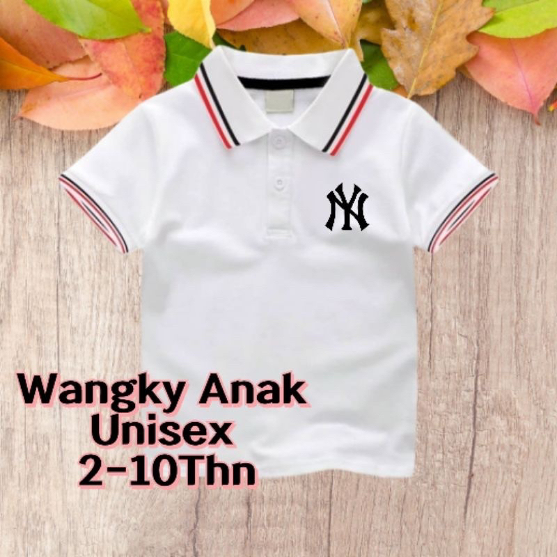 Jual Wangky Polo NY Anak Polos Ideal Usia 2-10 Tahun Wangky Koas Kerah ...