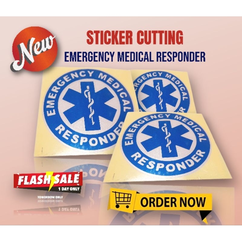 Jual Stiker Logo Emergency Medical Responder Stiker EMR ukuran 8 x 8cm ...