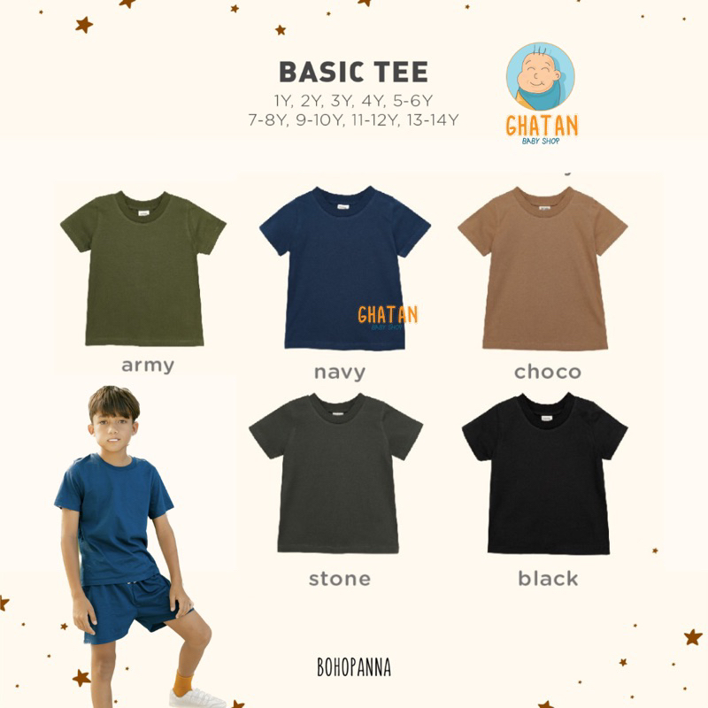 Jual Bohopanna Basic Tee - Baju Anak Unisex | Shopee Indonesia
