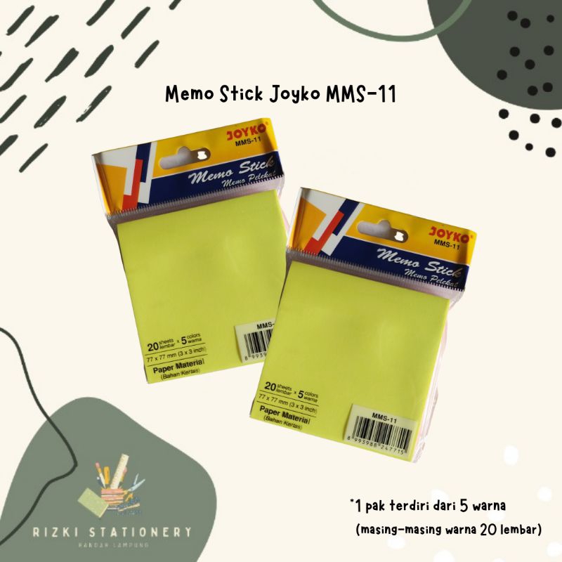 Jual Memo Stick / Memo Pelekat / Sticky Notes Joyko MMS-11 | Shopee ...