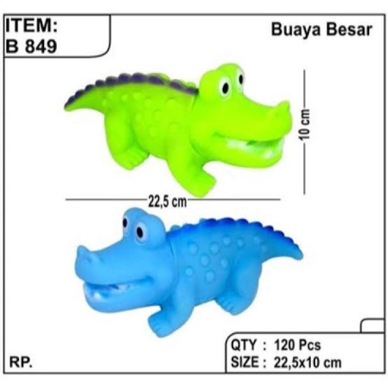 Jual {PM} Mainan Anak Buaya Jala / Buaya Karet Bisa Bunyi Lucu Murah ...