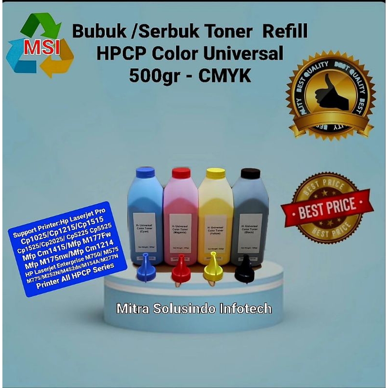 Jual Toner Bubuk Serbuk HPCP All Type HPCP SERIES Color Warna 500gr ...
