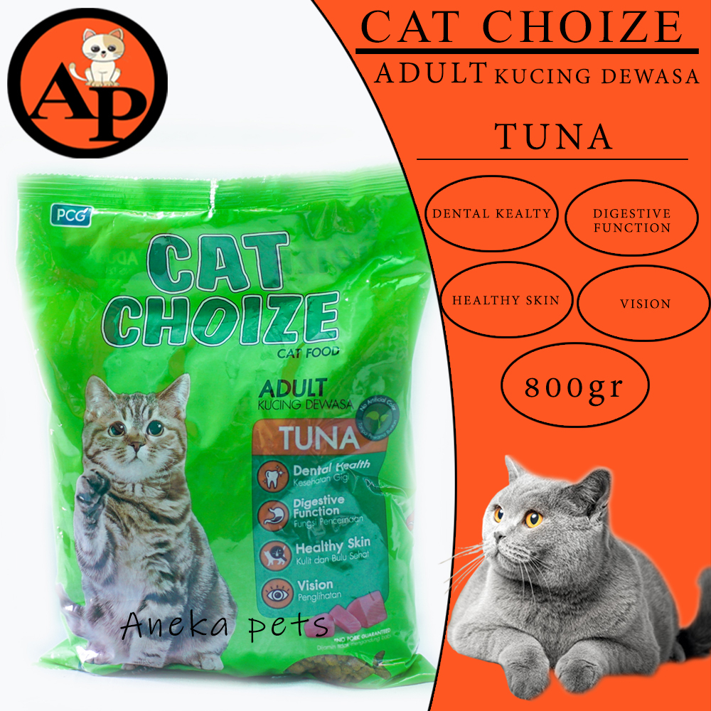 Jual cat choize adult tuna kemasan ijo pakan kucing dewasa 800g ...