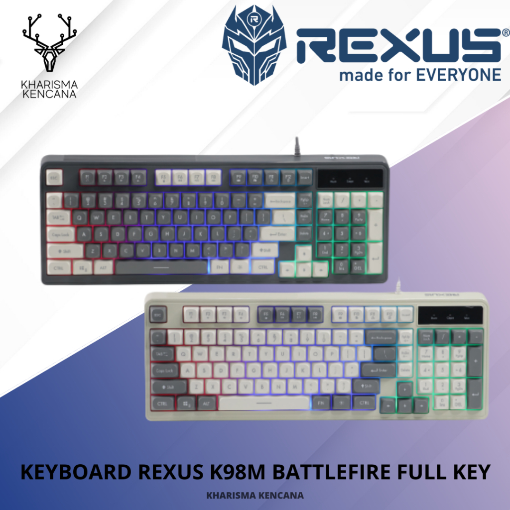 Jual KEYBOARD REXUS K98M BATTLEFIRE FULL KEY | Shopee Indonesia