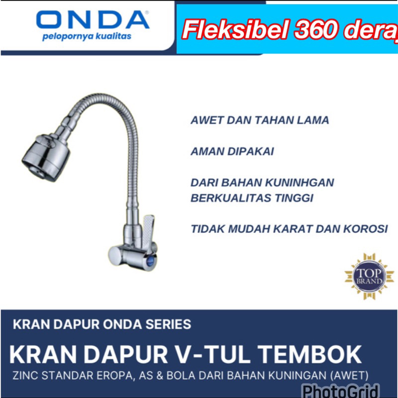 Jual Promo keran angsa fleksibel cuci piring Model Onda dapur angsa ...