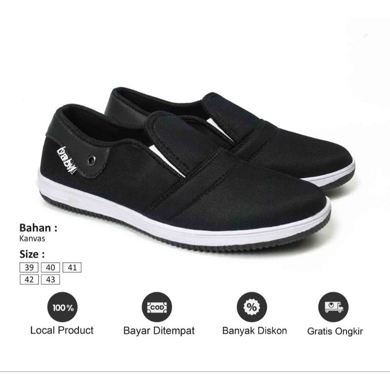 Jual Sepatu slip on pria sepatu casual pria sepatu santai sepatu slop pria | Shopee Indonesia