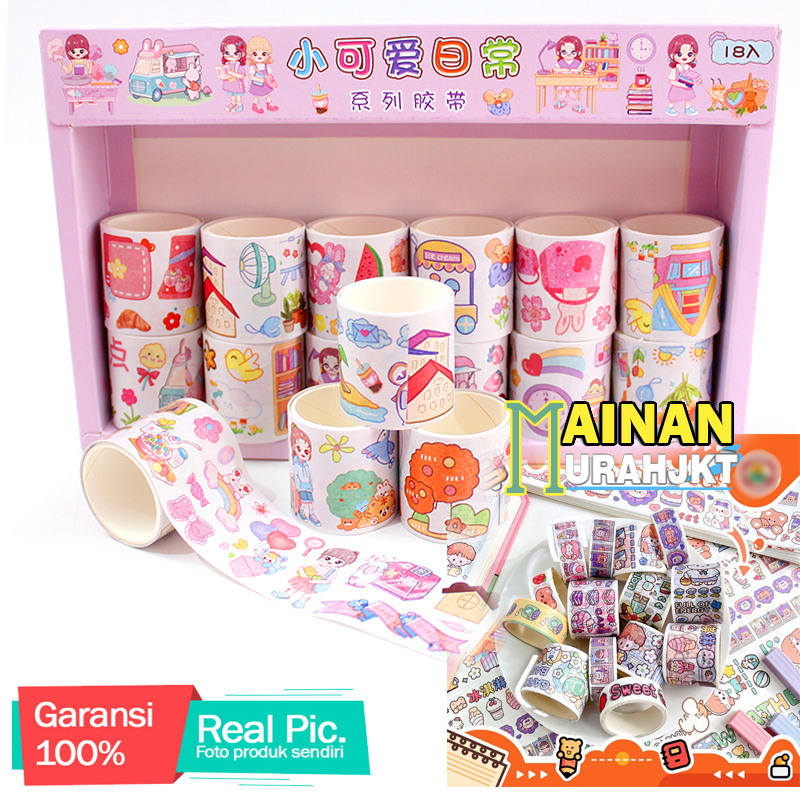 Jual MAINAN STICKER GULUNG DM181 VIRAL MOTIF LUCU BERKARAKTER BISA DI ...