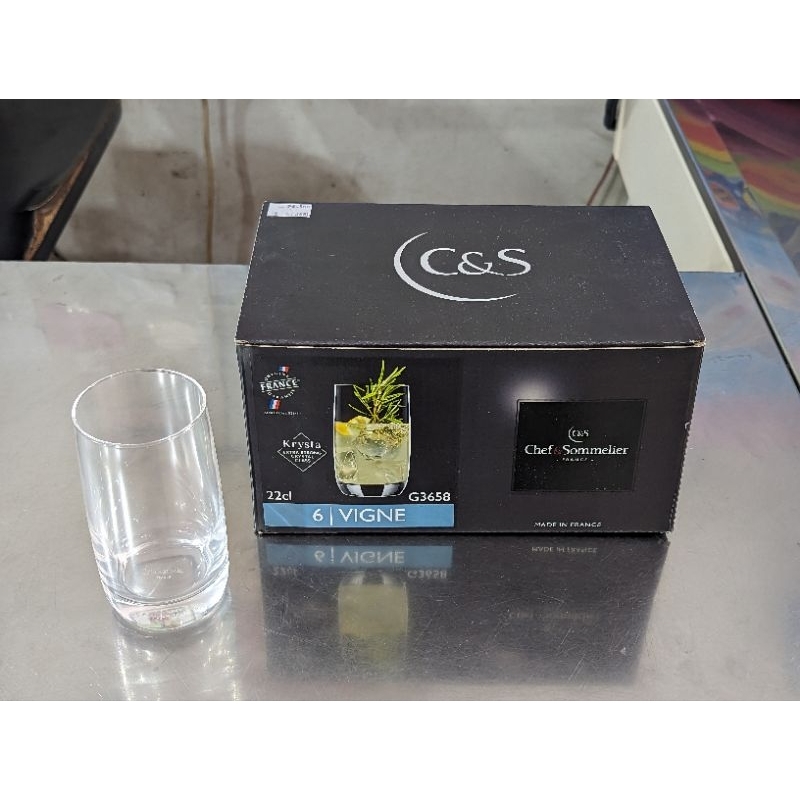Jual High Ball Crystal Glass 22cl Vigne Clear by Chef & Sommelier G3658 ...