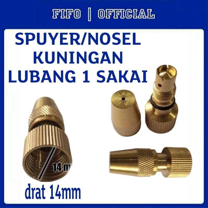 Jual NOZEL / NOZZLE / SPUYER SPRAYER ELEKTRIK KUNINGAN 1 LUBANG LURUS ...