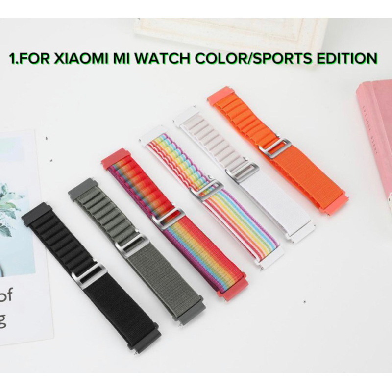 Jual Strap/Tali Jam Smartwatch For Xiaomi Mi Watch Color/Sports Edition - 22mm Nylon | Shopee ...