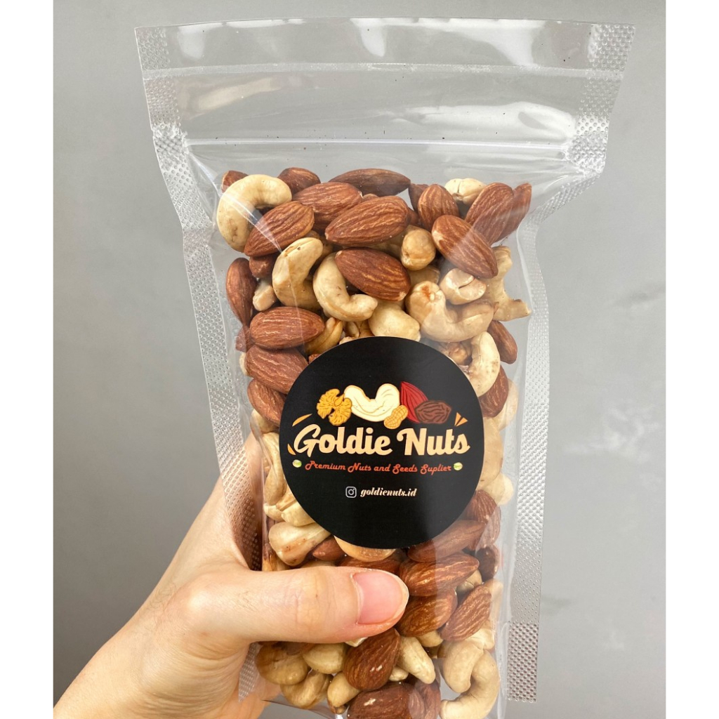 Jual MIX KACANG ALMOND METE MEDE PANGGANG / ROASTED ALMOND CASHEW 250g ...