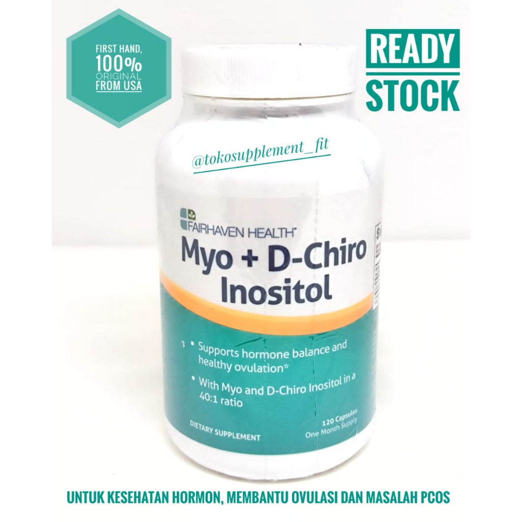 Jual Fairhaven Health, Myo + D-Chiro Inositol, 120 Capsules | Shopee ...
