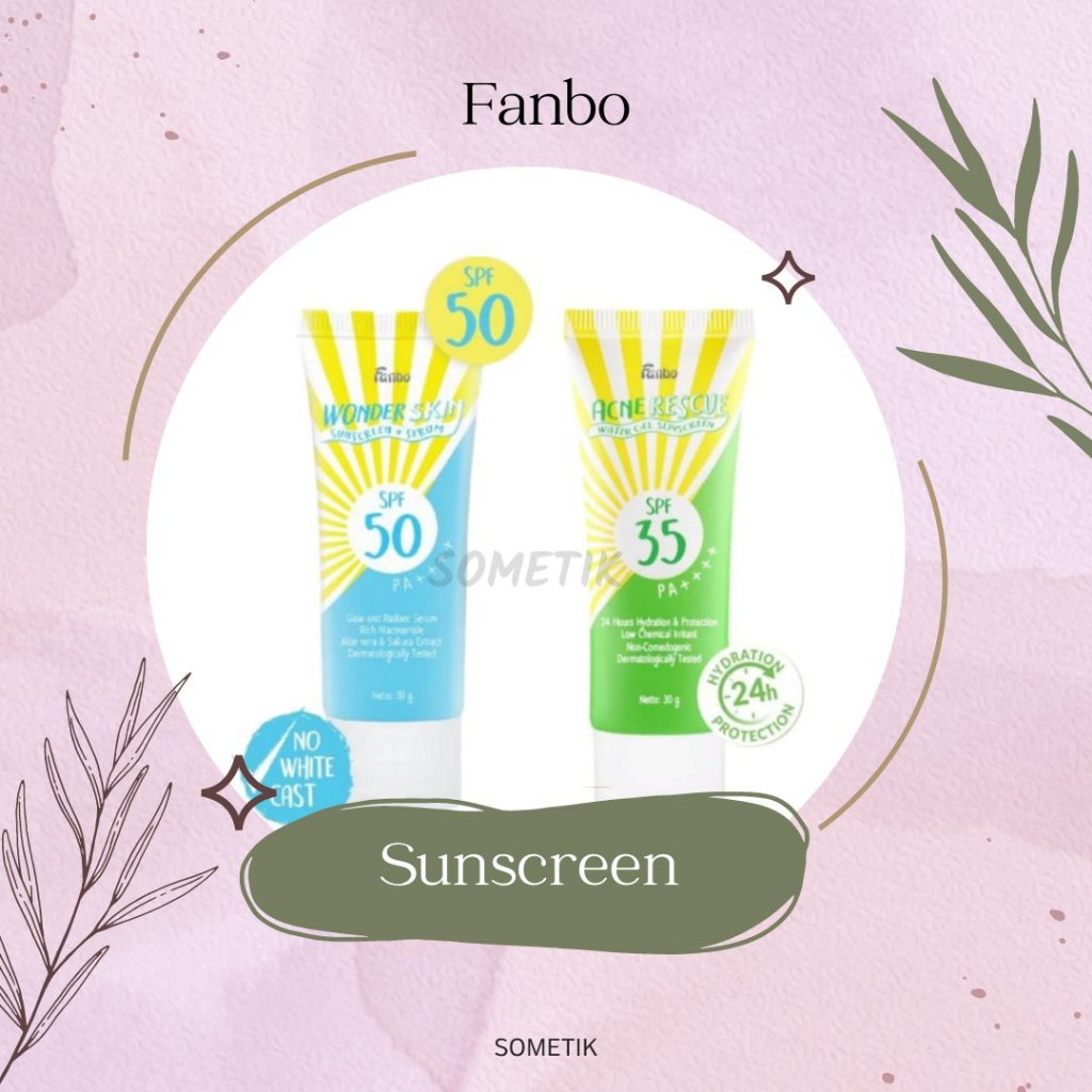 Jual FANBO SUNSCREEN SERIES | FANBO ACNE RESCUE SUNSCREEN | WONDER SKIN SUNSCREEN SPF 50 PA ...