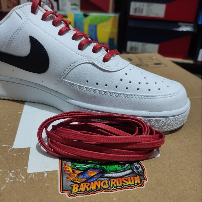 Jual Tali Sepatu Lilin Pipih Gepeng Waxed Premium Flat Red Pink Merah ...