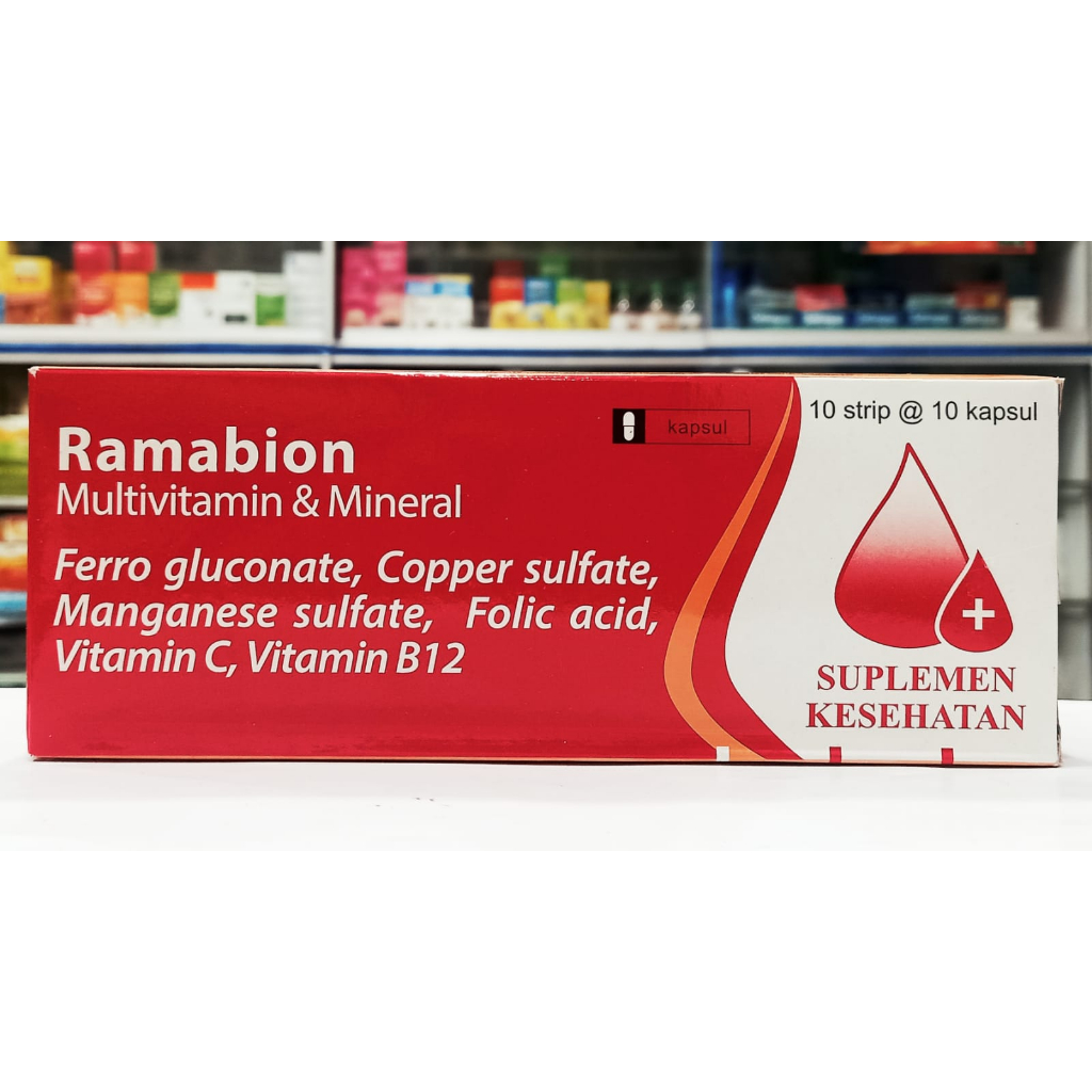Jual Ramabion 𝟏 𝐊𝐎𝐓𝐀𝐊 𝐈𝐒𝐈 𝟏𝟎𝟎 𝐊𝐀𝐏𝐒𝐔𝐋 - Suplemen Tambah Darah | Shopee ...