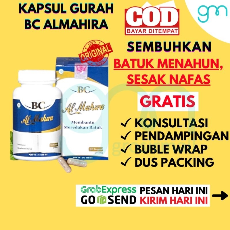 Jual TERLARIS Kapsul BC Almahira Original Obat Herbal Untuk Pernafasan, Sesak Nafas, Atasi Batuk ...