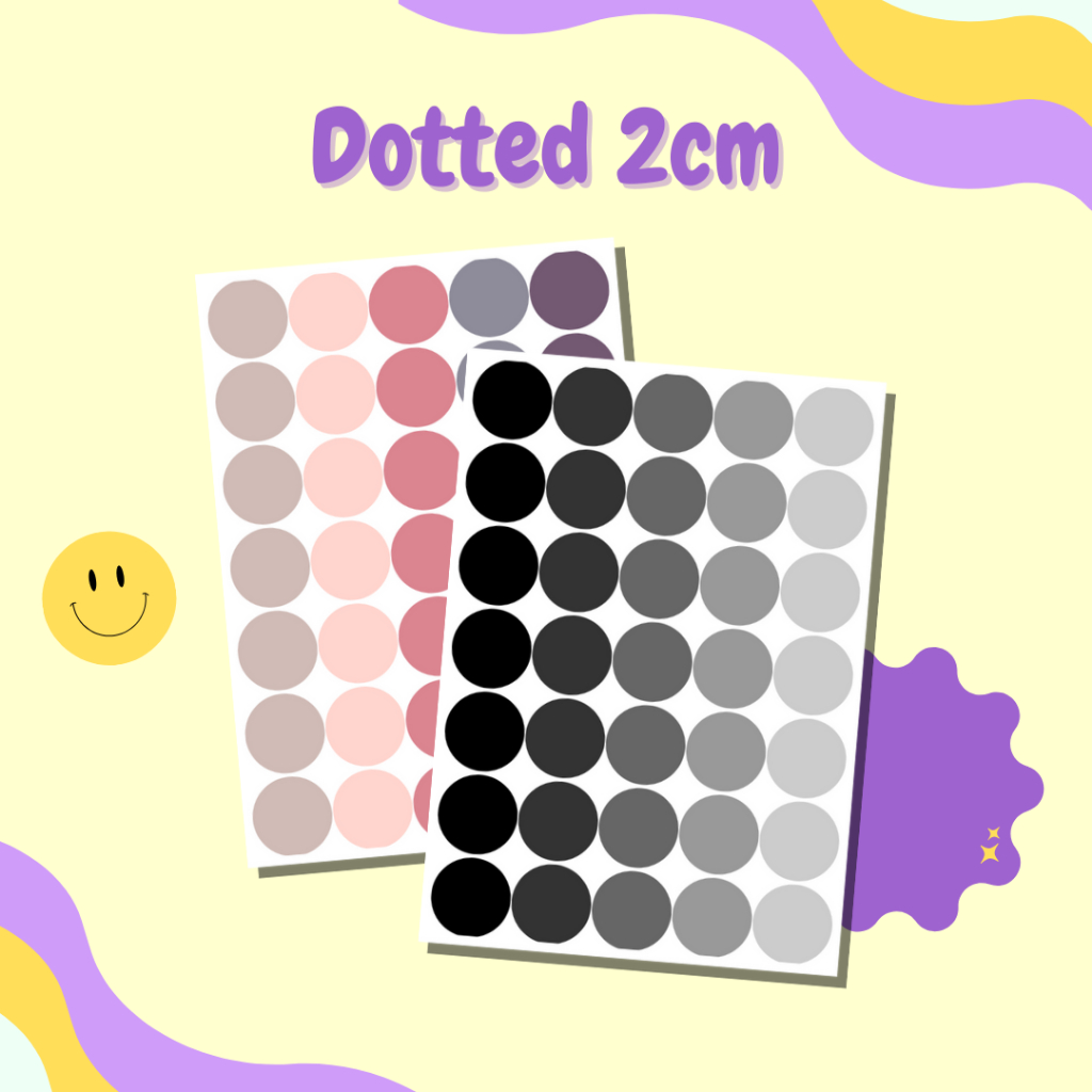 Jual Sticker stiker bulat warna warni 2cm / Sticker basic small circle ...