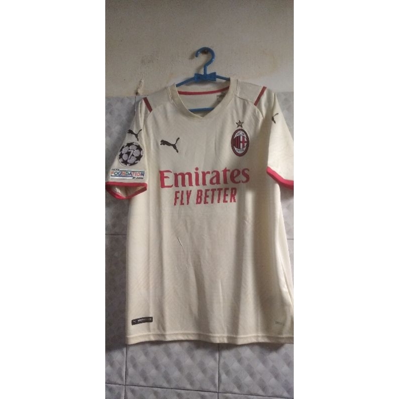 Jual Jersey AC Milan away 21/22 retro full patch ucl size S | Shopee ...
