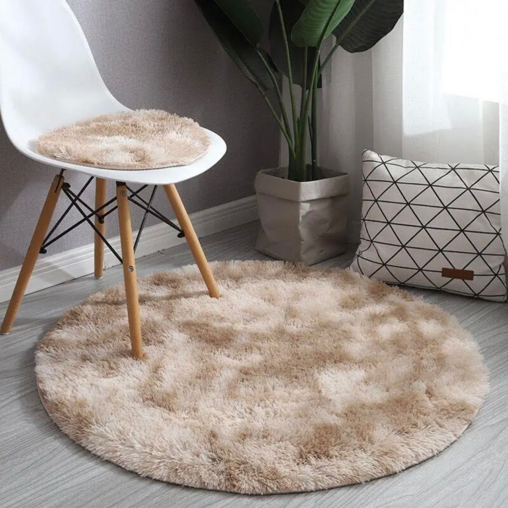 Jual Karpet Bulat Ombre & Motif Warna Diamater 100cm/Karpet Bulu Lantai ...