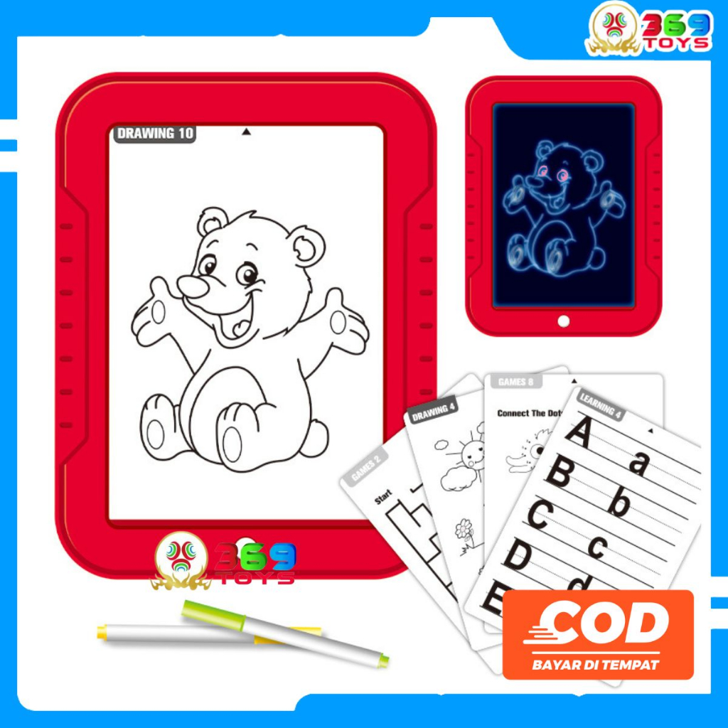 Jual MAINAN IPAD DRAWING PAD MENGGAMBAR GLOWS LIGHT-UP GAMBAR | Shopee ...