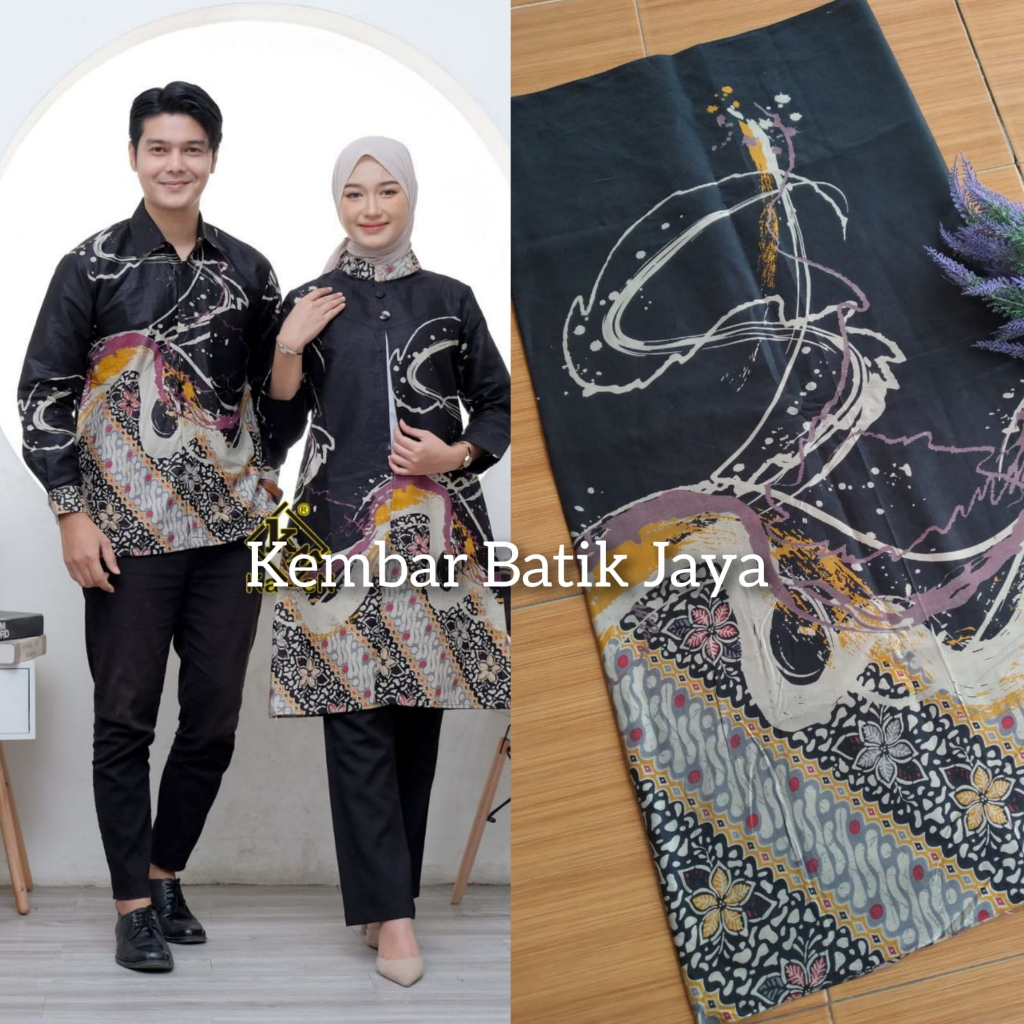 Jual Kain batik printing motif abstrak bahan baju kain meteran batik ...