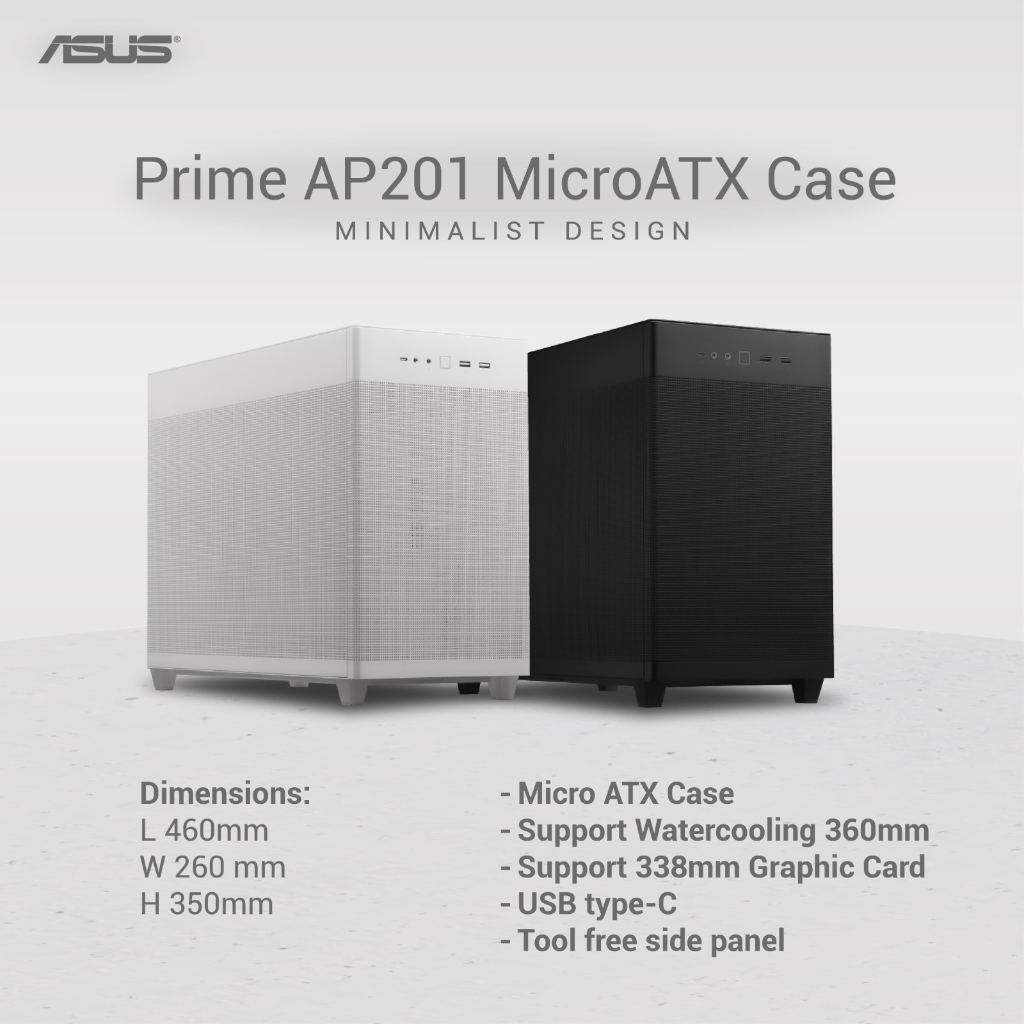 Jual Gaming Case ASUS Prime AP201 | Micro ATX Casing | Shopee Indonesia