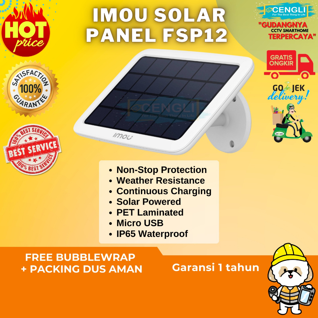 Jual Solar Panel Imou FSP12 Charging for Cell 2/Cell Go Only Solar ...