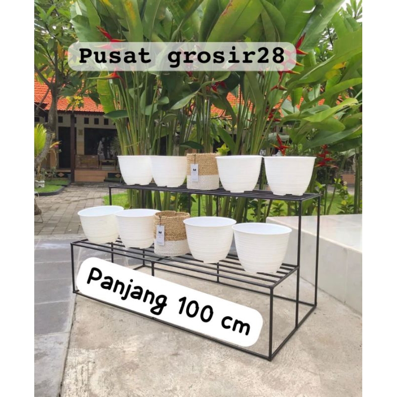 Jual Rak bunga besi susun 2 / Rak serbaguna / rak bunga minimalis ...
