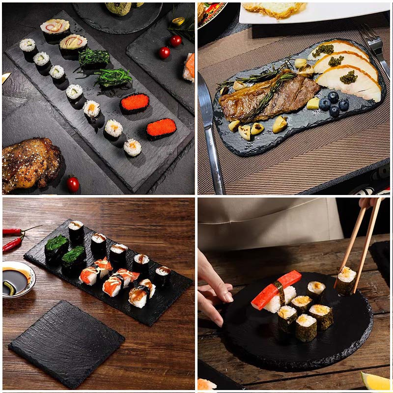 Jual Sushi Servis Plate Piring Sushi Stone Slate Plate Desert Appetizer ...