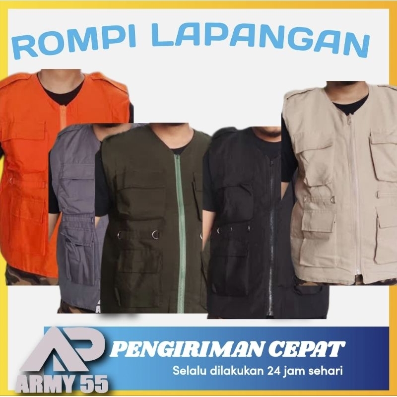Jual Rompi Lapangan // Rompi outdoor // Rompi Custom | Shopee Indonesia