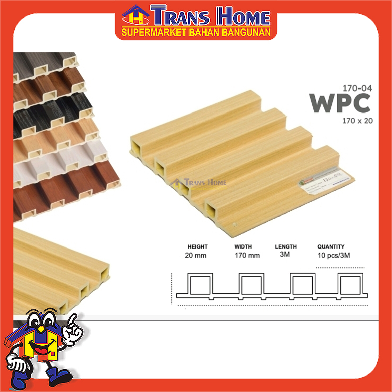 Jual Panel Wpc Warna Pinus Wood, Grey, Coklat Muda, Carrara (OUPU ...