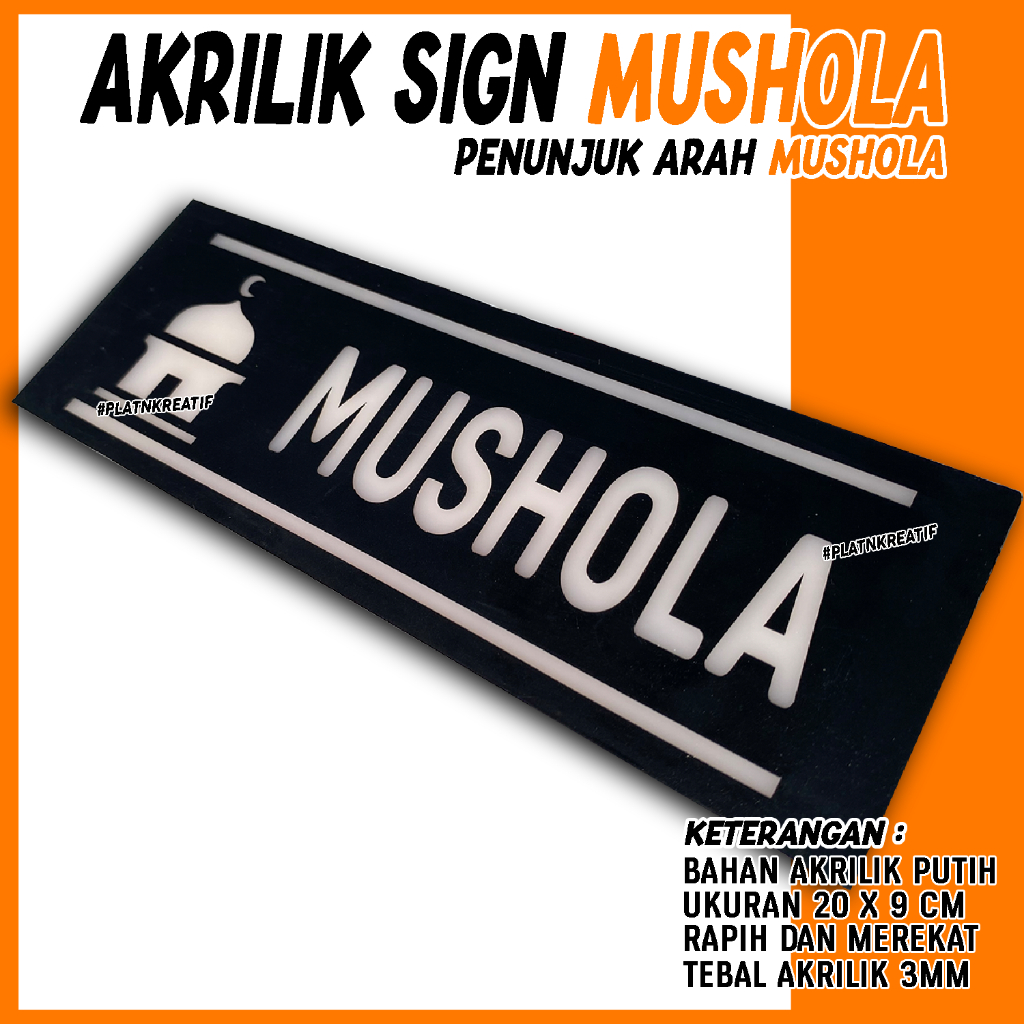 Jual Aktif Rambu Mushola Bahan Akrilik | Shopee Indonesia