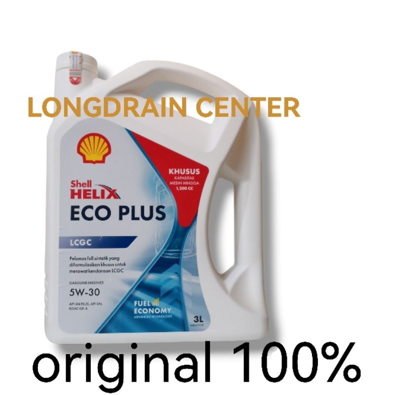 Jual SHELL HELIX ECO PLUS 5W30 KEMASAN 3 LITER | Shopee Indonesia