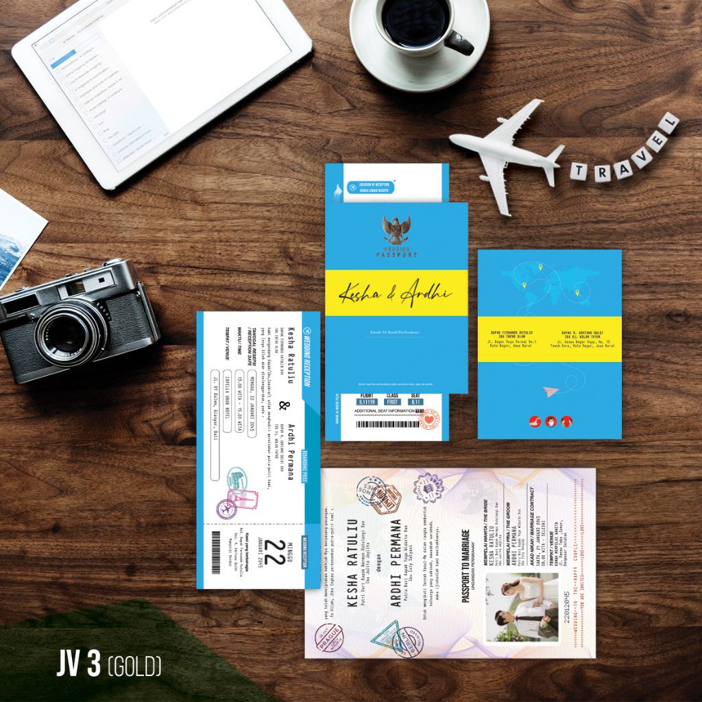 Jual Blangko Undangan JAVA CARD 03 WEDDING PASPORT | Shopee Indonesia
