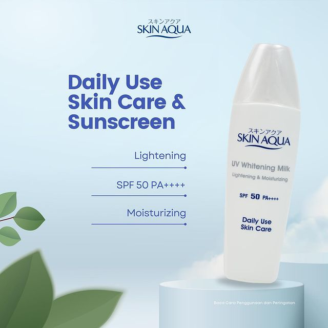Jual Skin Aqua UV Whitening Milk SPF 50 PA++++ 40 gr - Sunscreen - Sunblock - Tabir Surya ...