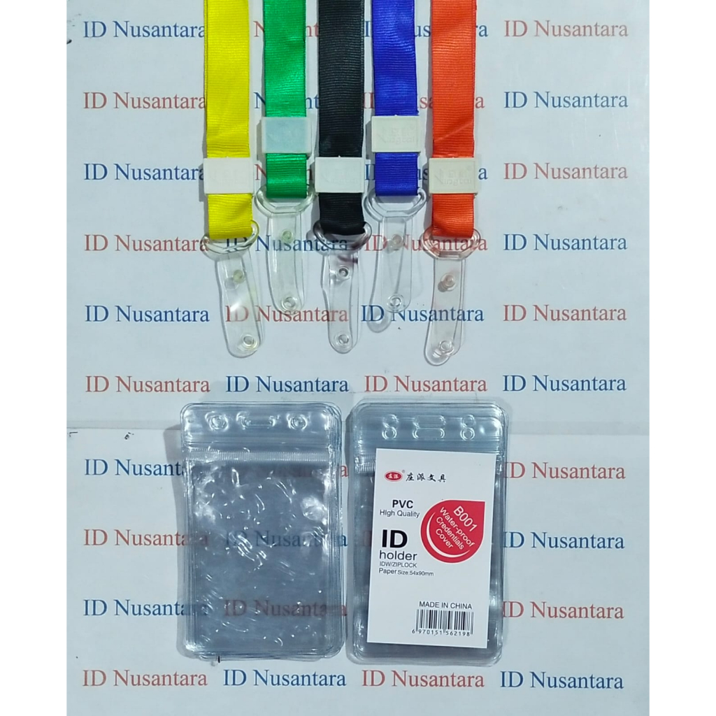 Jual Paket ID Card Zipper 6,5x9CM + Tali kait karet 2 CM Isi (10pcs ...