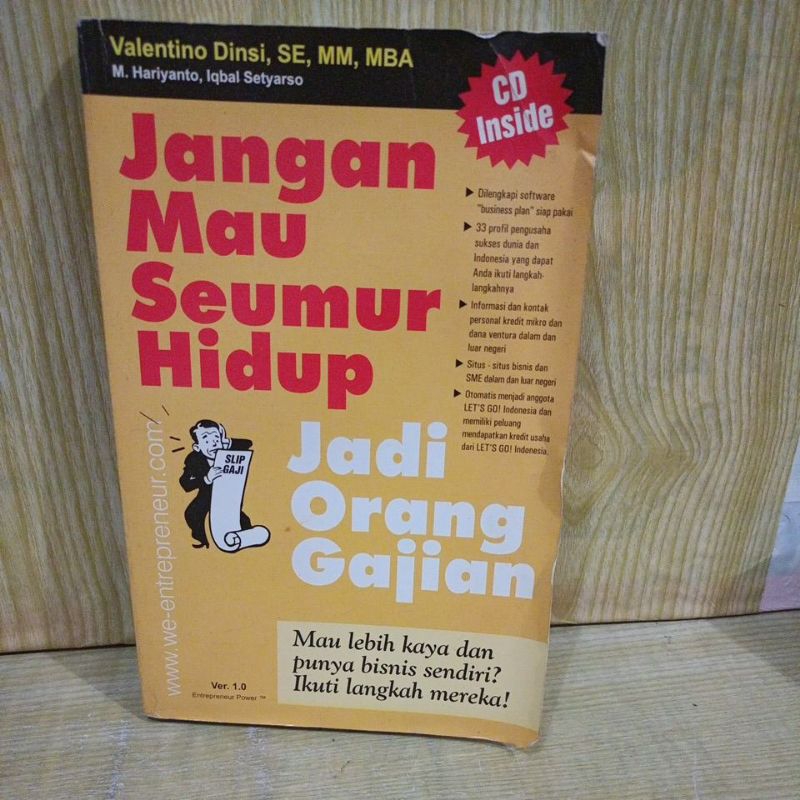 Jual Jangan Mau Seumur Hidup Jadi Orang Gajian by Valentino Dinsi ...