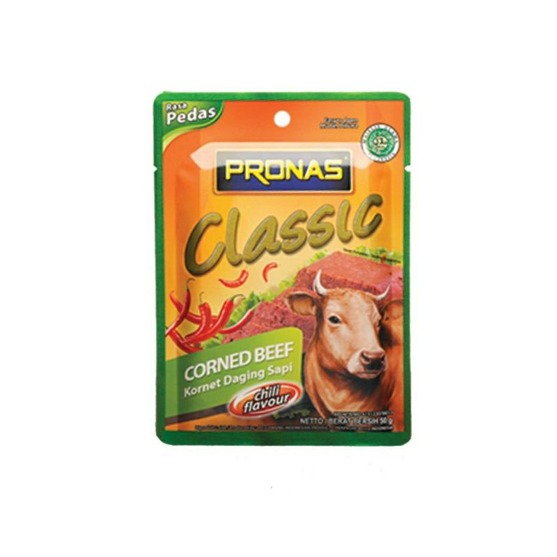 Jual PRONAS Classic Rasa Pedas 50g Corned Beef Kornet Daging Sapi Chili ...