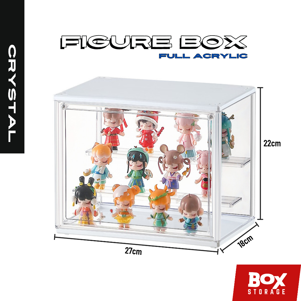 Jual 「CRYSTAL」Action Figure Display Box White Acrylic Pop Mart Blind ...