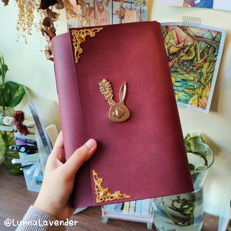 Jual Maroon Rabbit Traveler's Journal | Jurnal Kulit Merah Vintage A5 ...