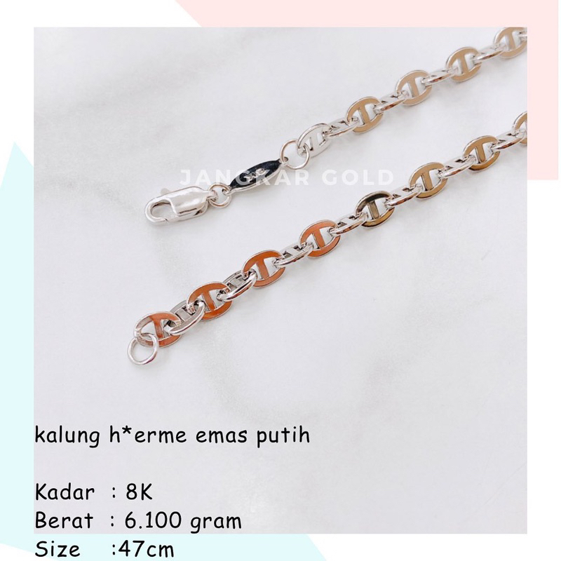 Jual KALUNG HERME MAS PUTIH 8K 6.100Gr | Shopee Indonesia