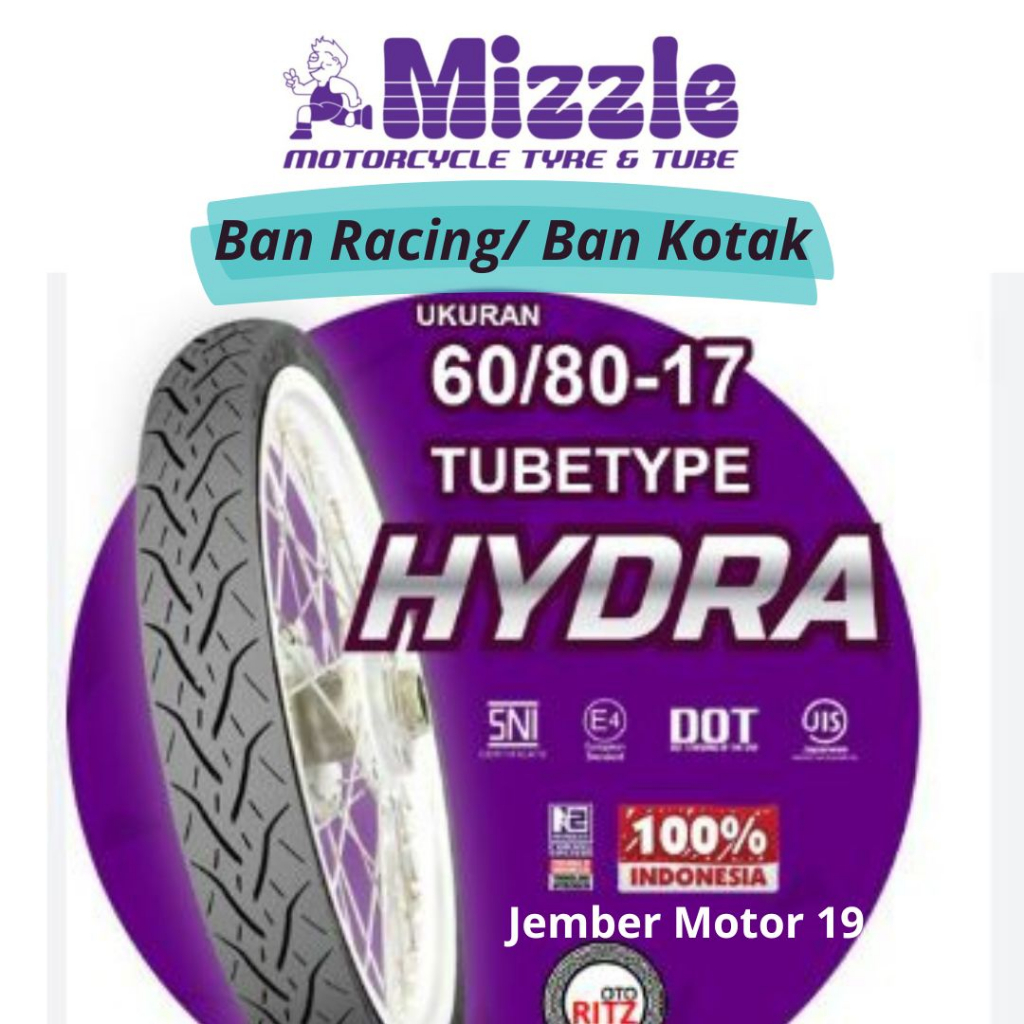 Jual Ban MOTOR Mizzle Hydra 60/80-17 racing drag compound (ban kotak ...