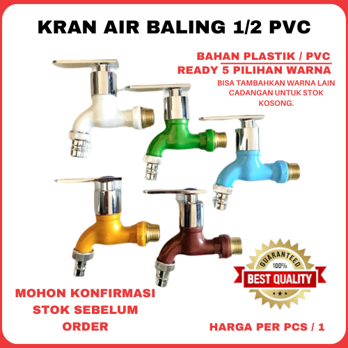 Jual Kran Air 1/2 Baling Pvc, Kran Tembok, Kran Taman, Kran Kamar Mandi ...