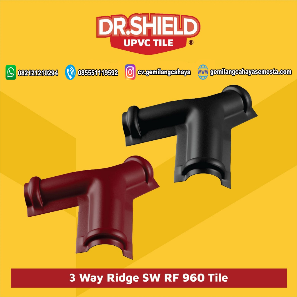 Jual 3 Way Ridge RF-960 TILE / UPVC ROOF / GENTENG UPVC | Shopee Indonesia