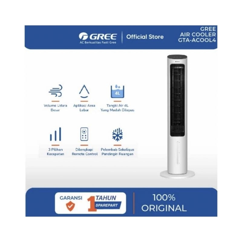 Jual GREE Tower Fan Air Cooler GTA-ACOOL4 Kaps; 4L | Shopee Indonesia