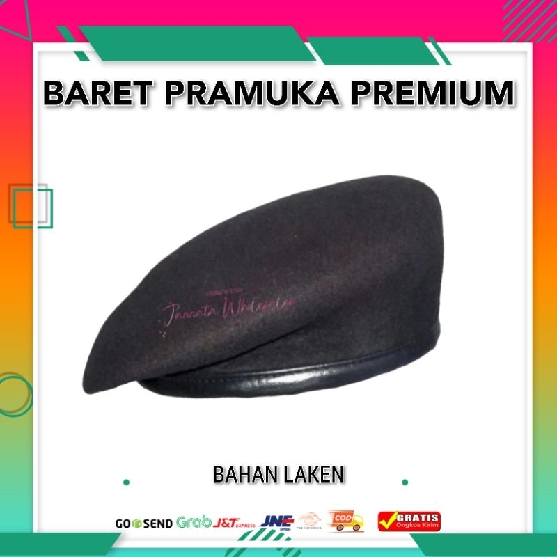 Jual Baret Pramuka Laken SD SMP SMA | Topi Baret Pramuka Halus Tebal ...